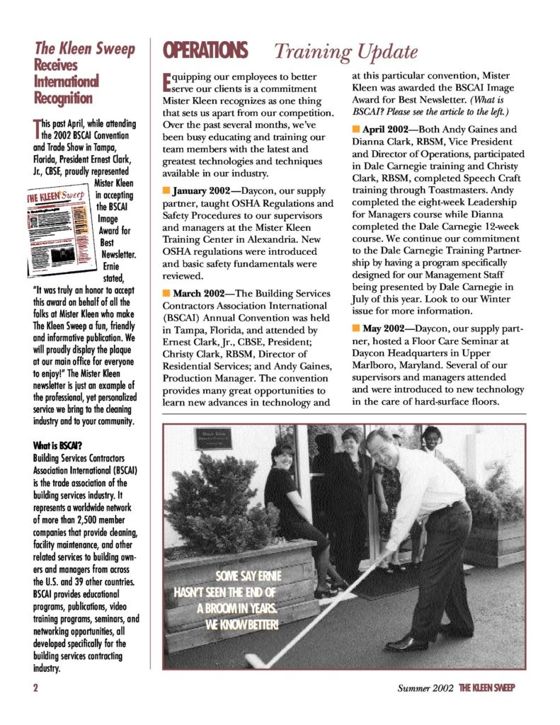 Summer 2021 – Kleen Sweep Flashback | Mister Kleen Kleen Sweep